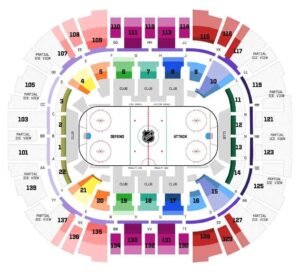Delta Center Seating Chart with Seat Number and Rows