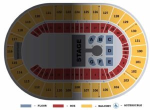 Frost Bank Center Seating Chart with Seat Numbers and Rows