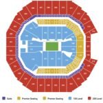 Spectrum Center Seating Chart with Seat Numbers and Rows