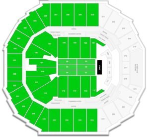 Spectrum Center Seating Chart with Seat Numbers and Rows