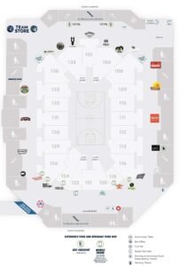 Target Center Seating Chart with Seat Numbers and Rows